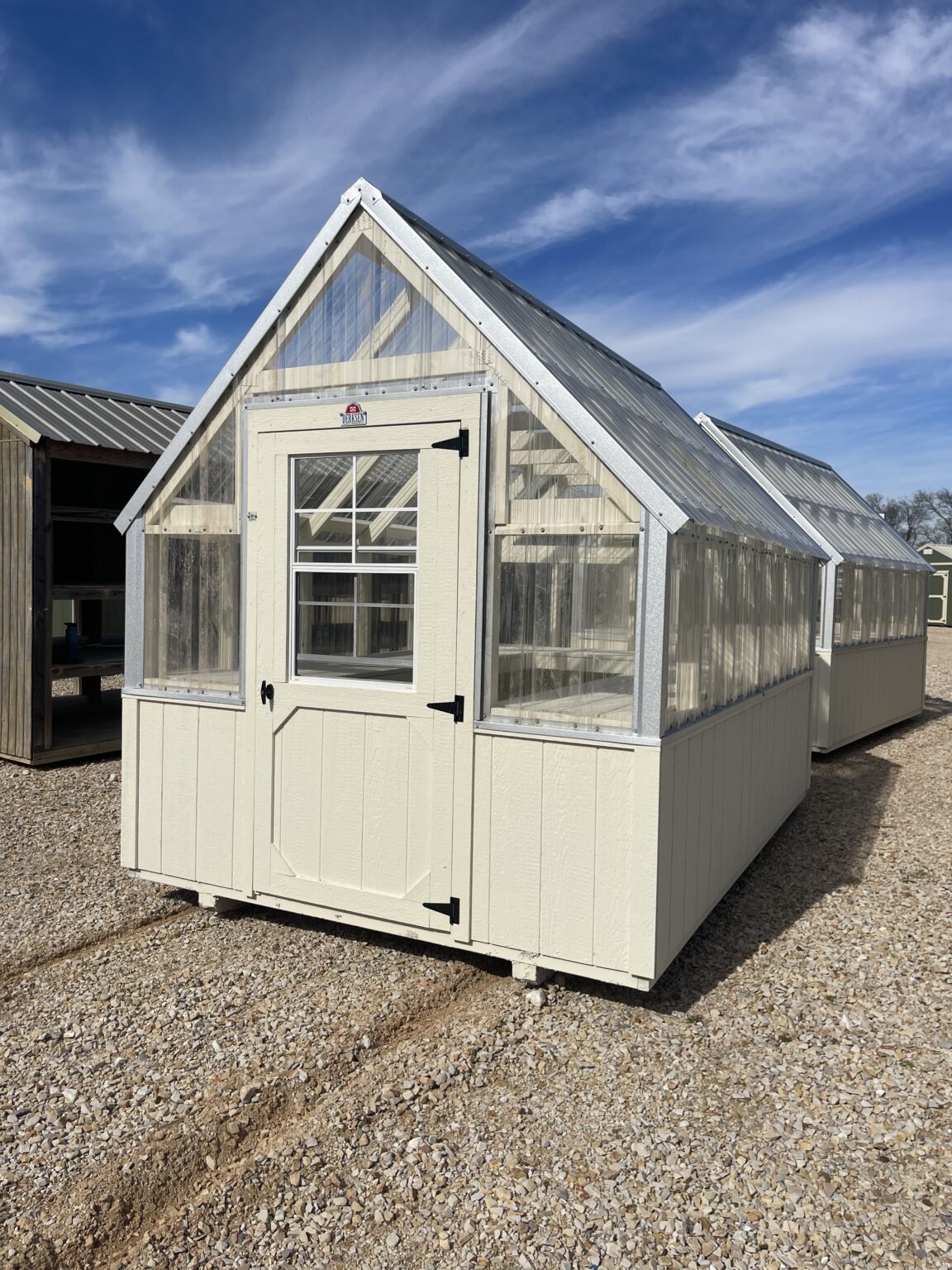 Classic White Stain 8×12 Greenhouse - Branson Portable Buildings & More
